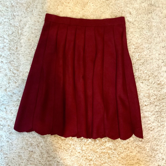 Faith & Zoe | Skirts | Faith Zoe Red L Skater Skirt Alpine Scandi Girl ...